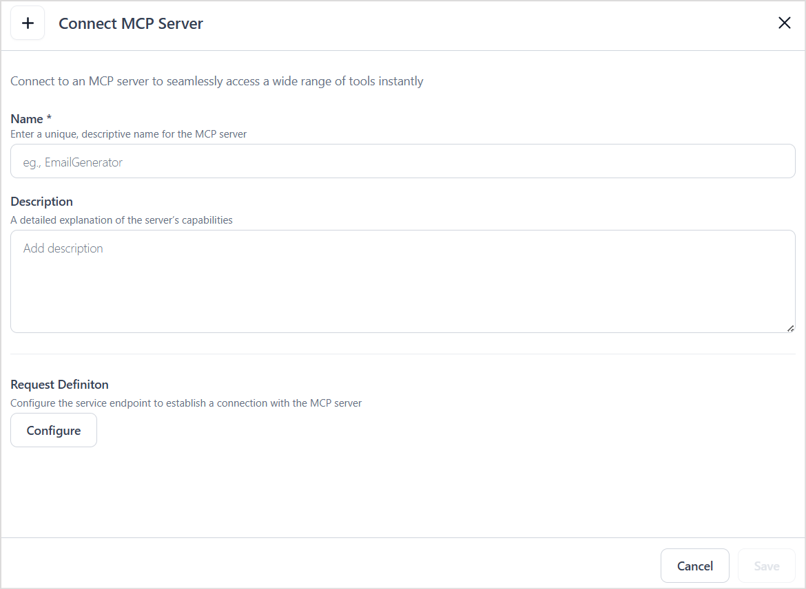 Configure MCP server - Kore ai Docs
