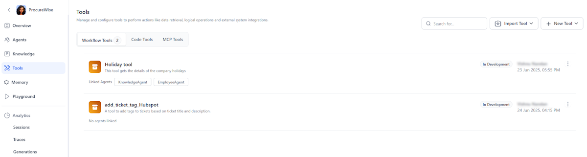 About Tools - Kore ai Docs