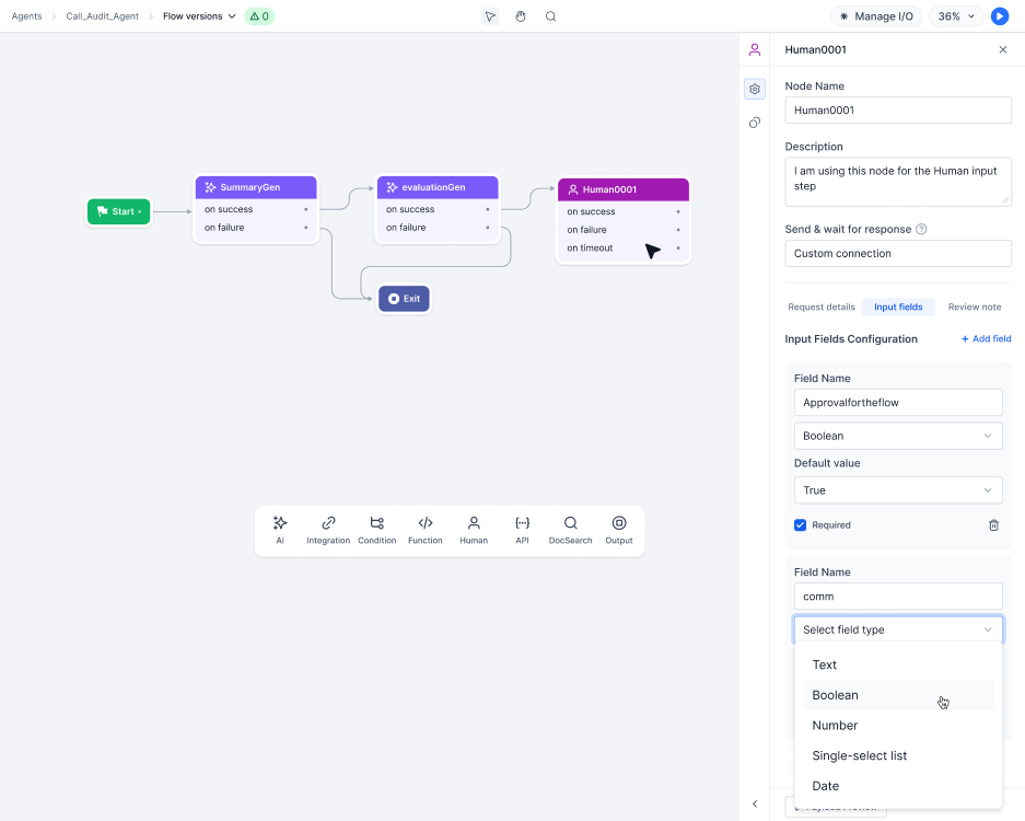 Human Node - Kore ai Docs