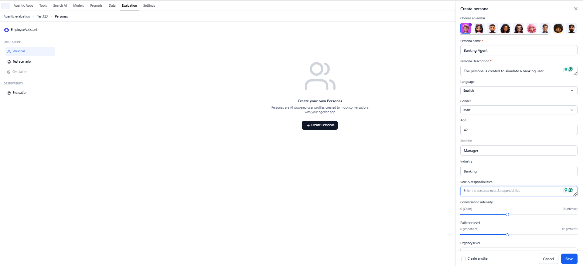 Create Simulations - Kore ai Docs