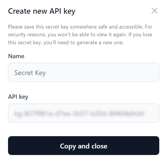 API Keys - Kore ai Docs