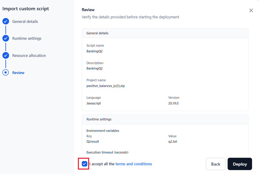 Deploy and Manage Scripts - Kore ai Docs