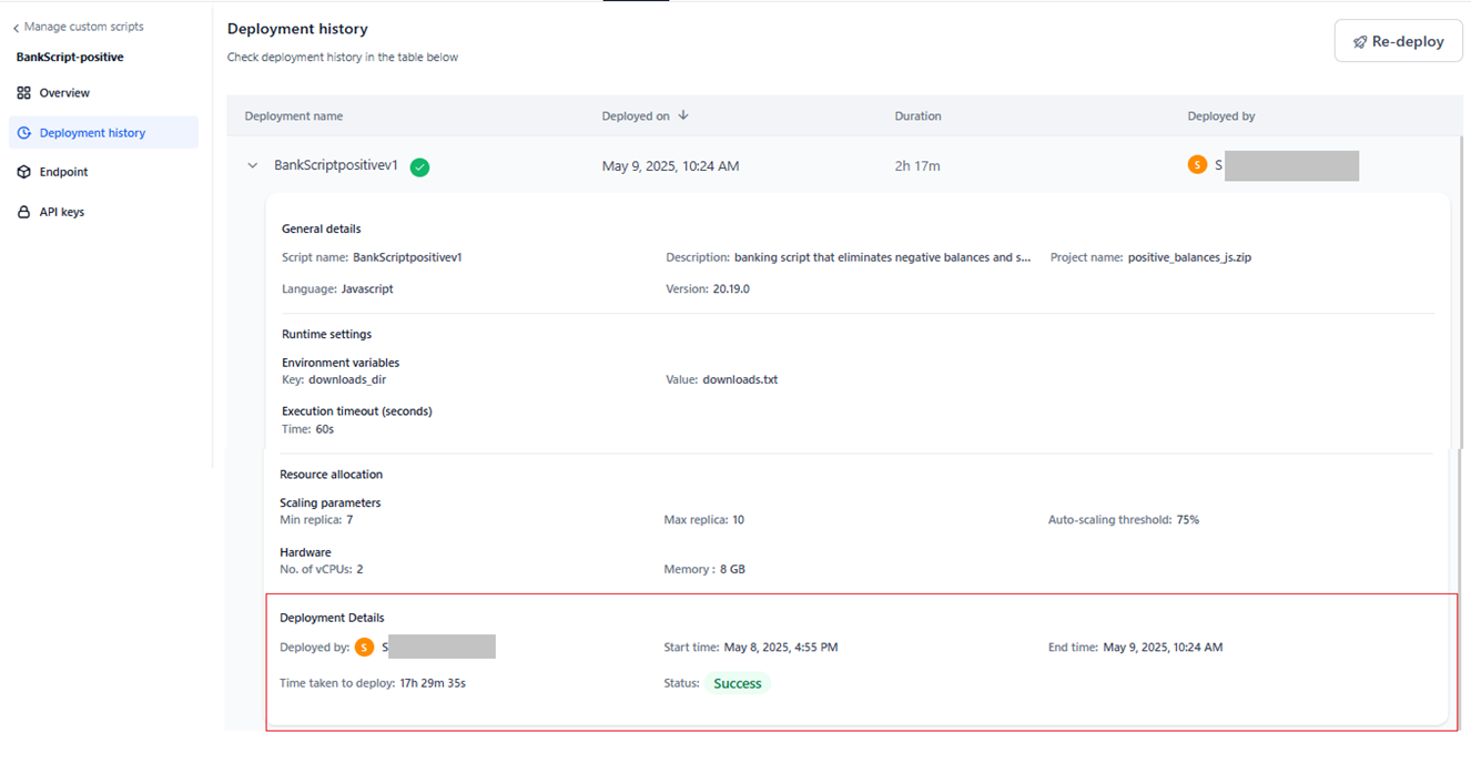 Deploy and Manage Scripts - Kore ai Docs