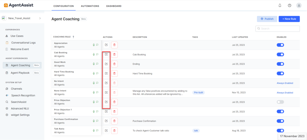 Agent Real-time Coaching – Agent Assist