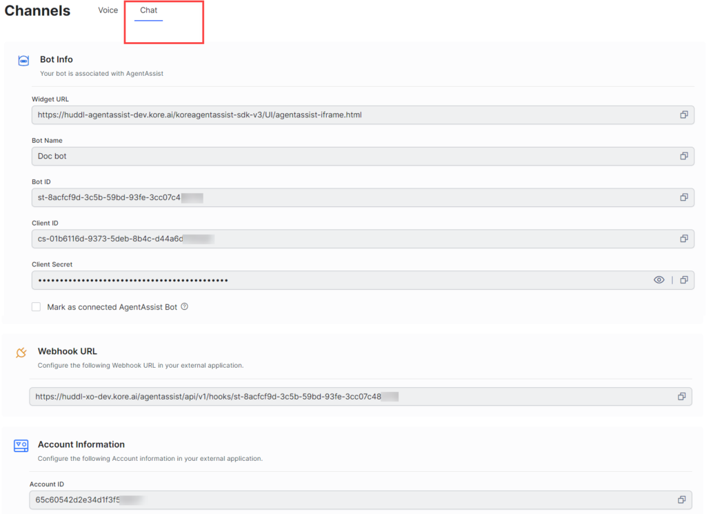 Chat – Agent Assist