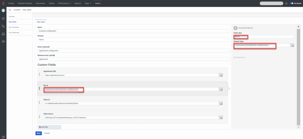 Change AgentAssist Bot in Genesys – Agent Assist