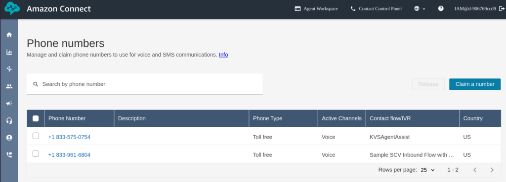 Amazon Connect with AgentAssist Voice with CCP – Agent Assist
