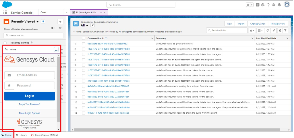 AgentAssist Voice Integration with Salesforce Genesys CTI – Agent Assist