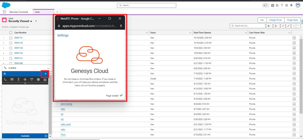AgentAssist Voice Integration with Salesforce Genesys CTI – Agent Assist