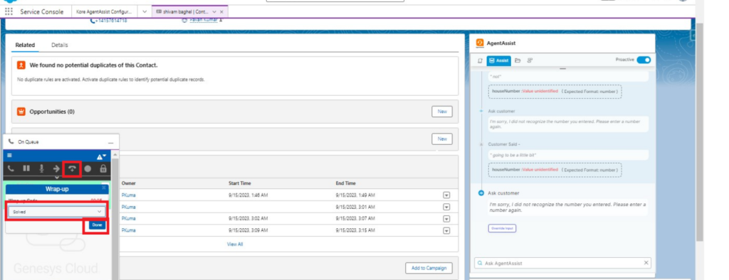 AgentAssist Voice Integration with Salesforce Genesys CTI – Agent Assist