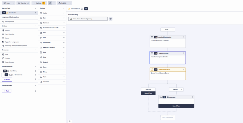 Agent AI Integration with Genesys Cloud CX using Kore Data Table ...