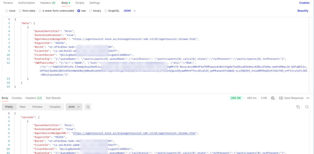Agent AI Integration with Genesys Cloud CX using Kore Data Table – Agent Assist