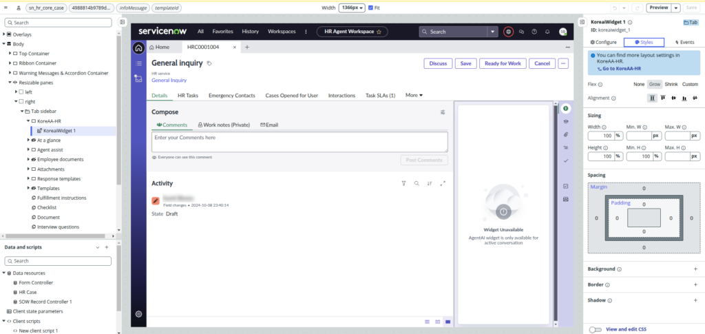 Agent AI Chat Integration with ServiceNow – Agent Assist