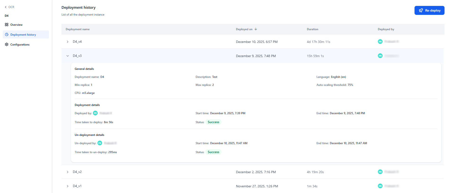 Manage OCR Models - Kore ai Docs