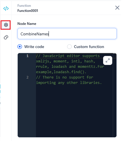 Function Node - Kore ai Docs