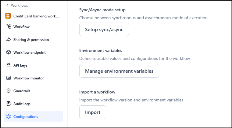 Import Workflow as a Version - Kore ai Docs