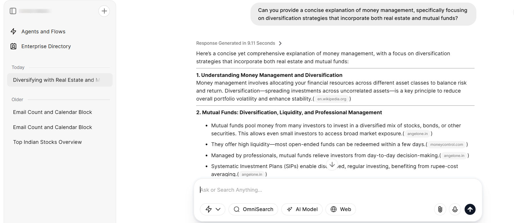Using AI for Work Assistant - Kore ai Docs