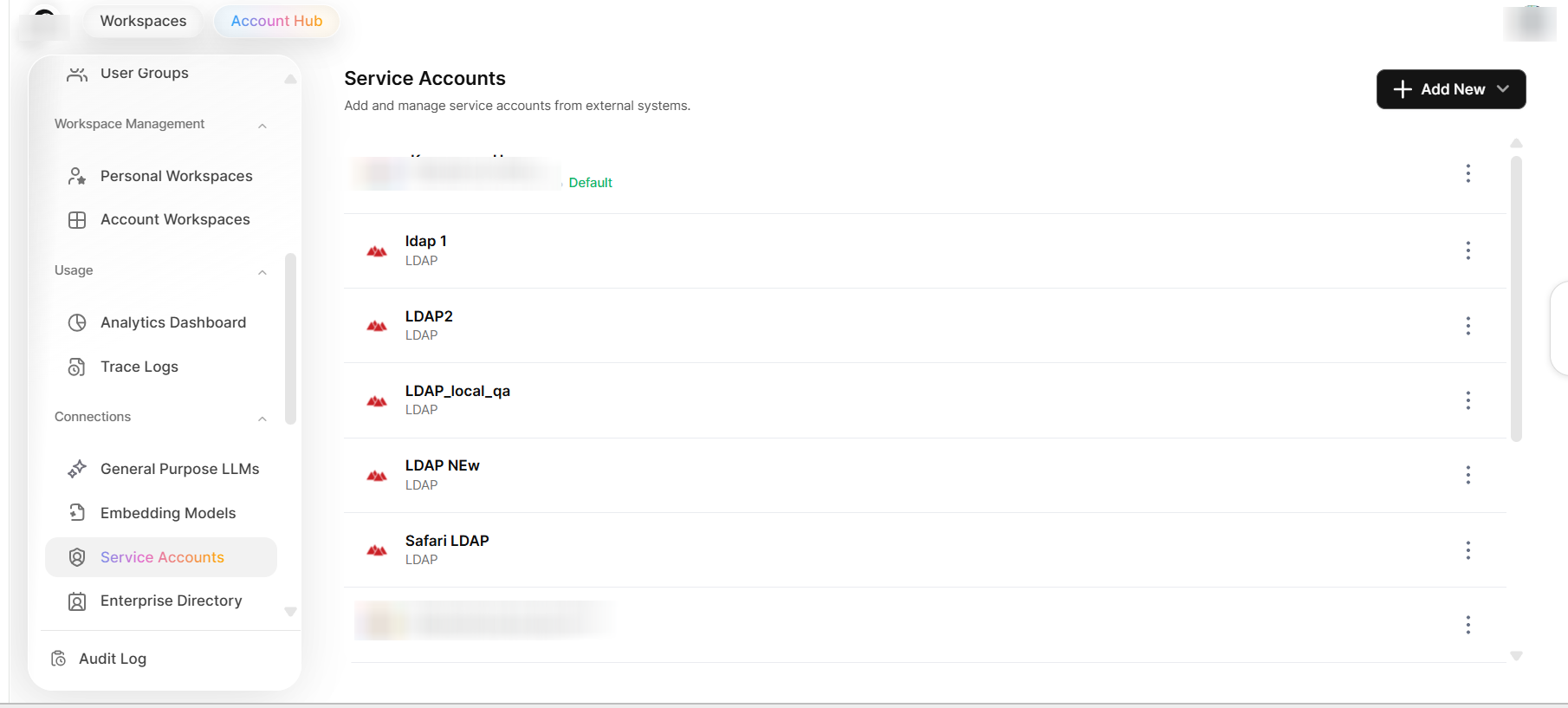 Service Accounts - Kore ai Docs