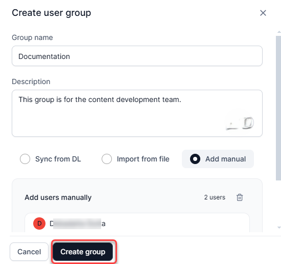 Manage Groups - Kore ai Docs