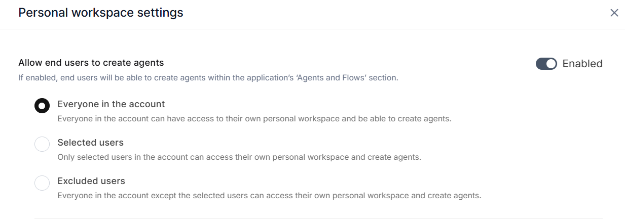 Personal Workspace - Kore ai Docs