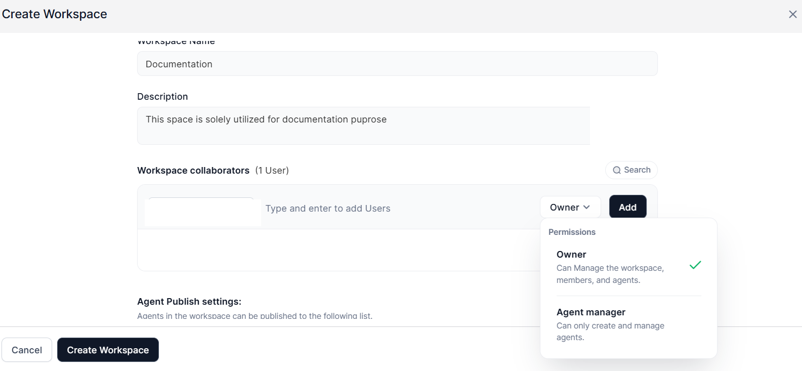 Account Workspace - Kore ai Docs