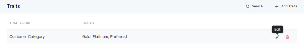 Trait Management – SearchAssist