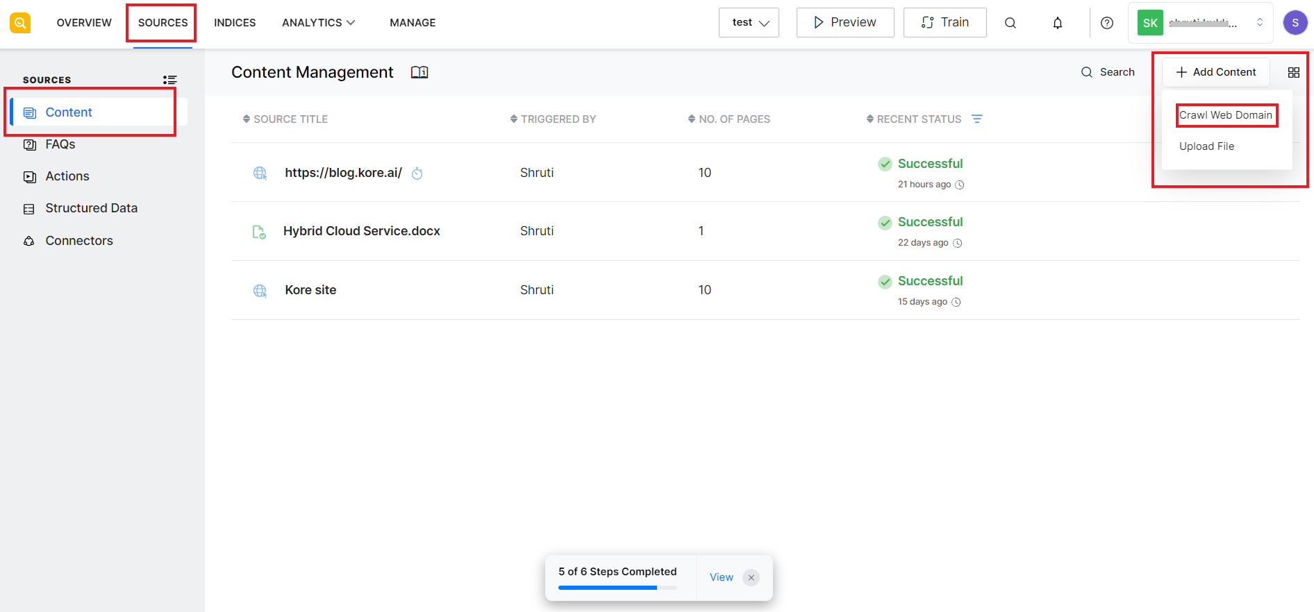 Web Pages – SearchAssist