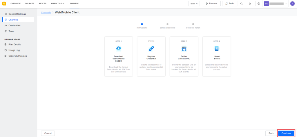 Web SDK integration – SearchAssist