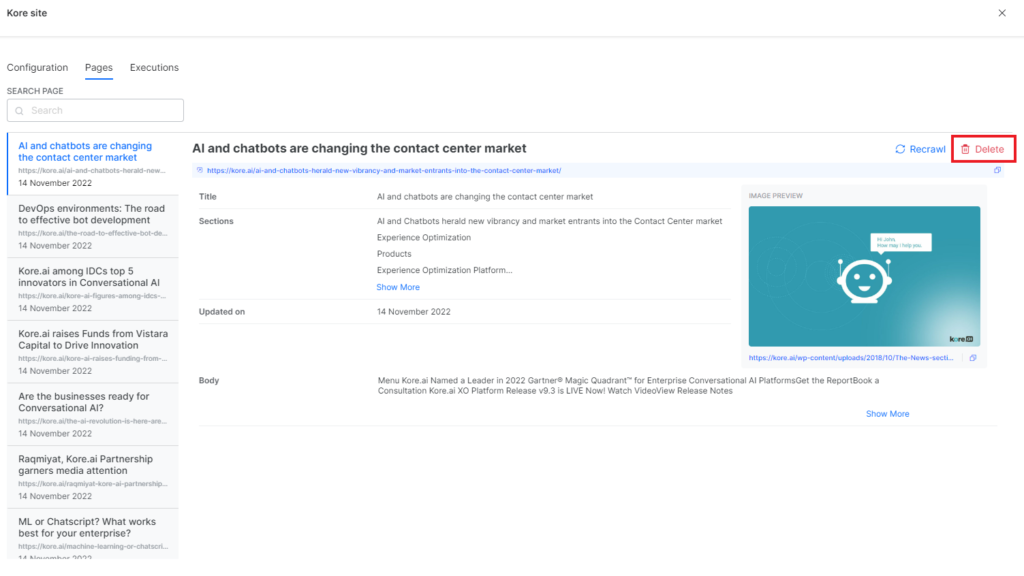 Web Pages – SearchAssist