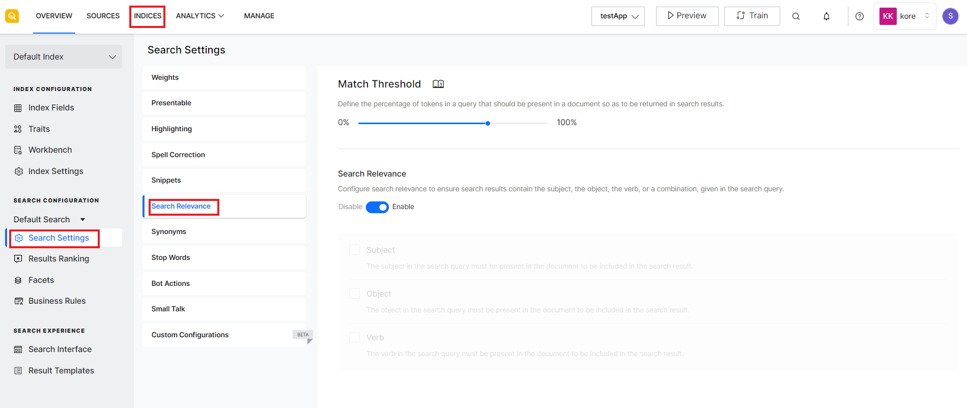 Search Relevance – SearchAssist