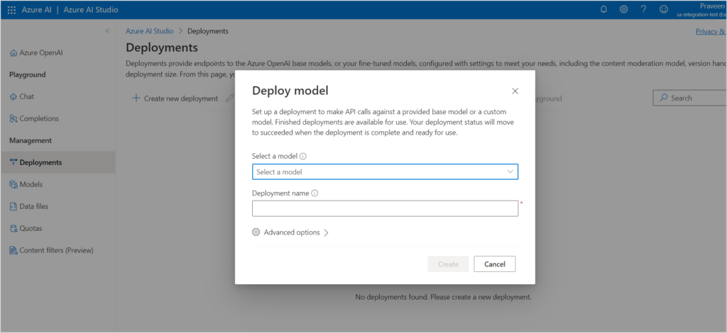 Azure OpenAI Integration – SearchAssist
