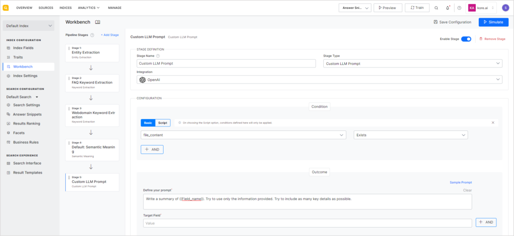 Custom LLM Prompts – SearchAssist