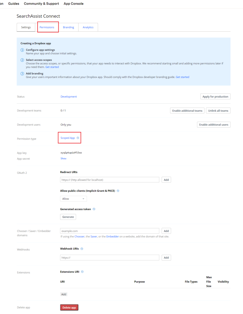 Dropbox Connector – SearchAssist