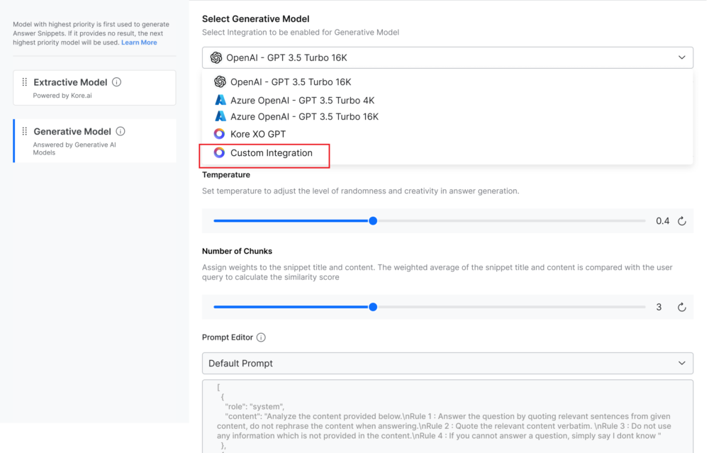 Custom Integration – SearchAssist