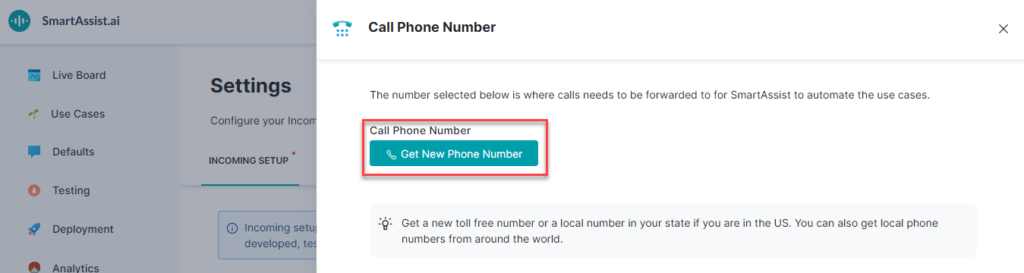Incoming Setup – SmartAssist -v2