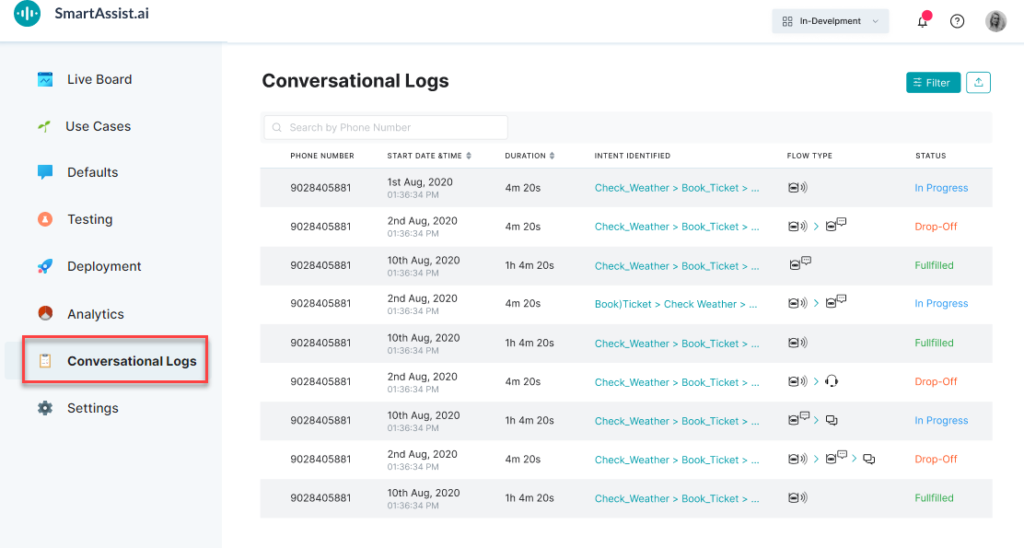 Conversational Logs – SmartAssist -v2