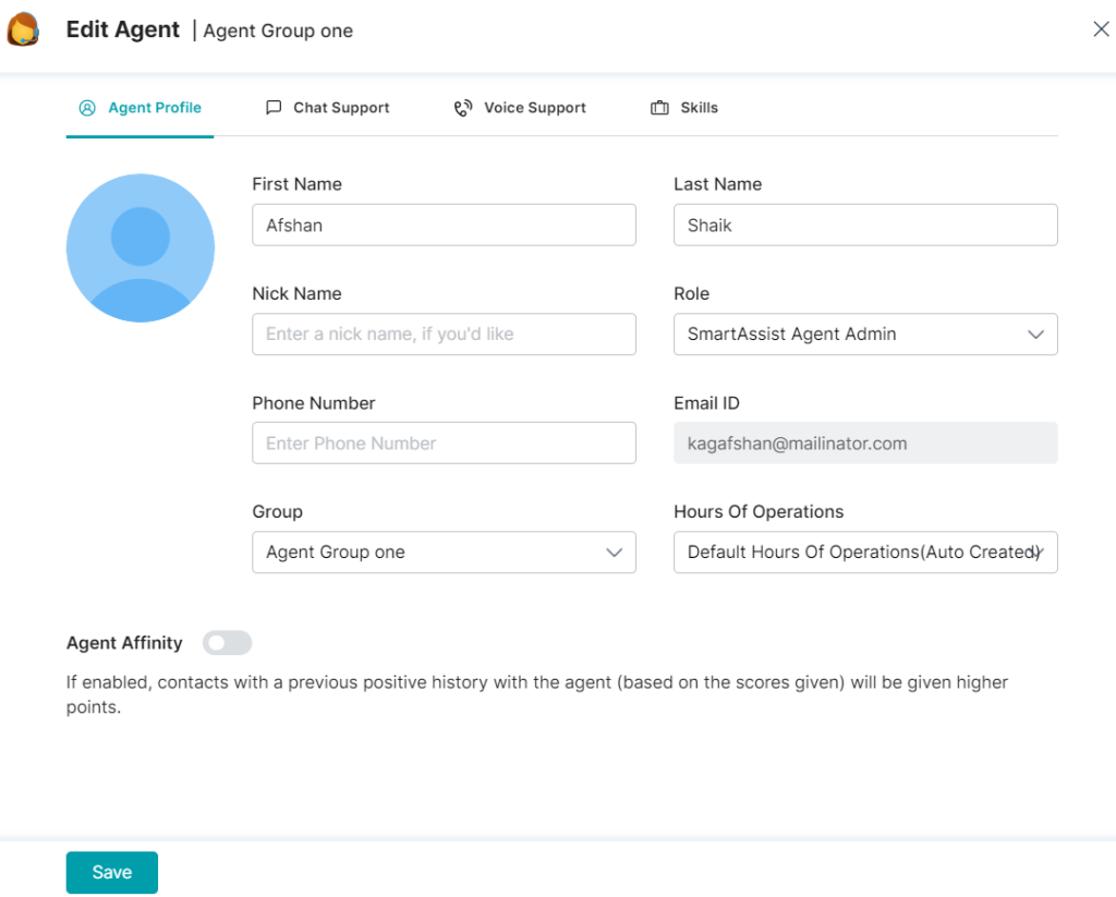 Agent Management – SmartAssist -v2