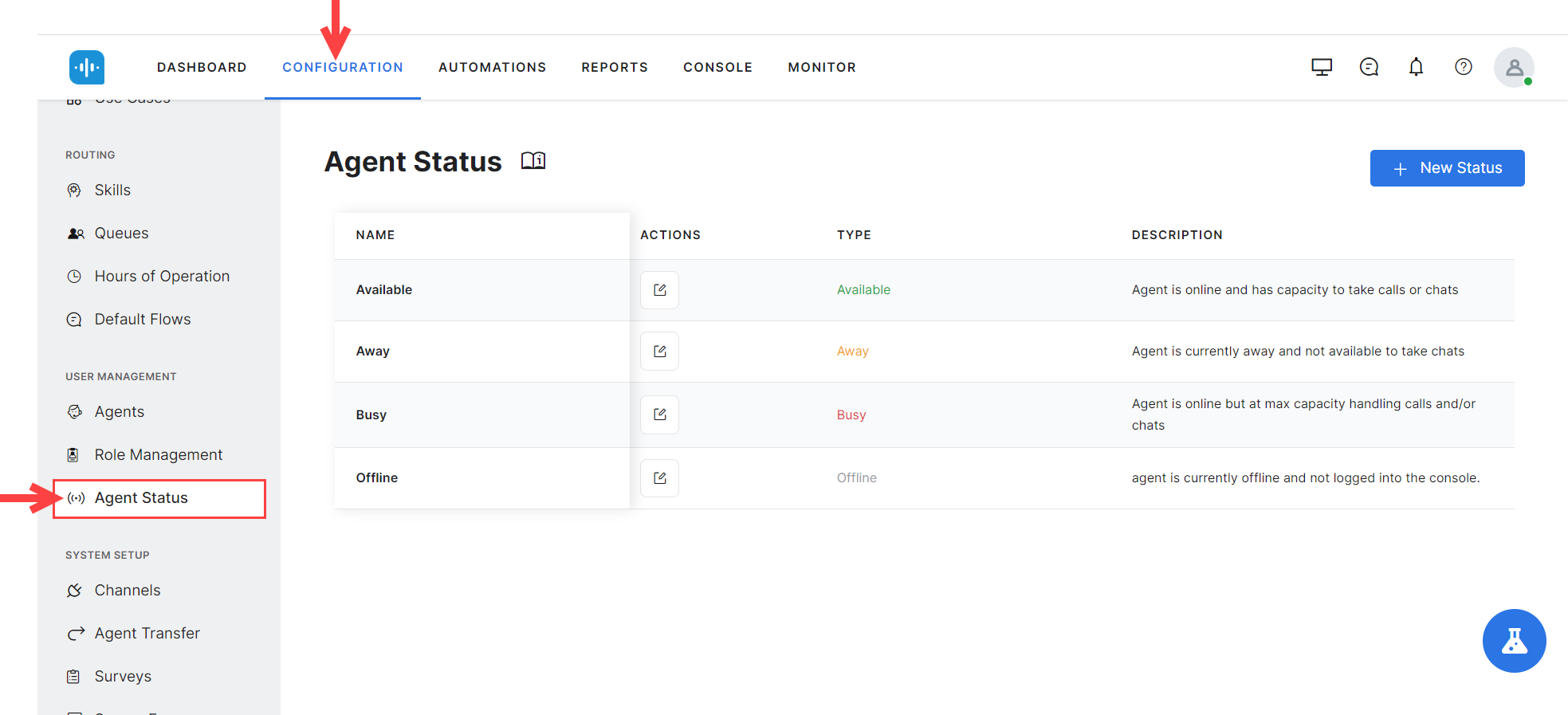 Agent Status Management – SmartAssist