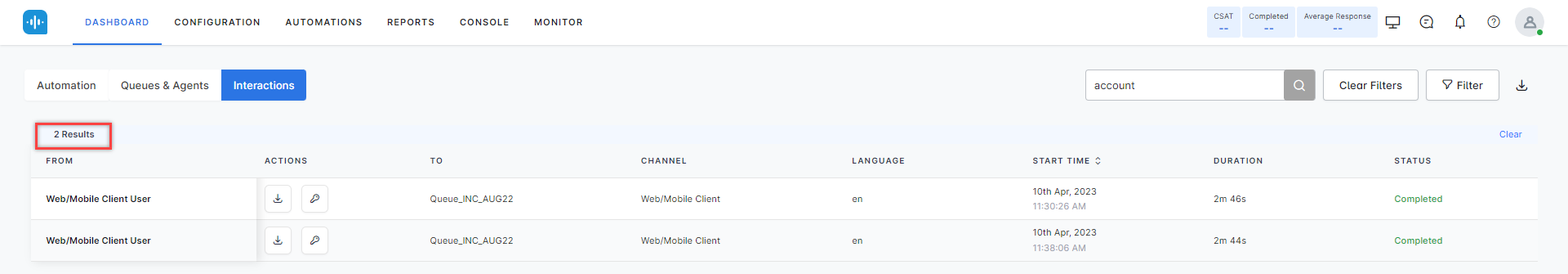Interactions – SmartAssist