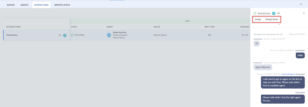 Monitor Queues, Agents, Interactions, and Service Levels – SmartAssist