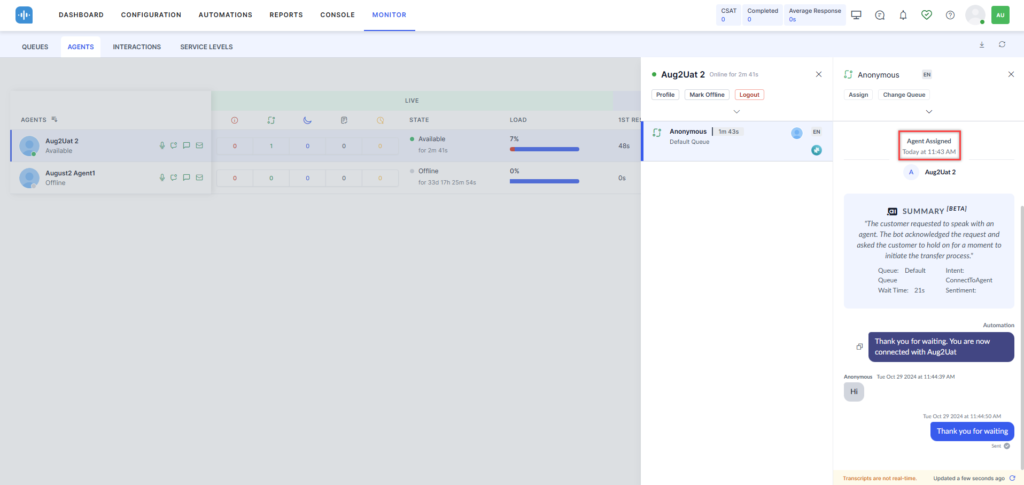 Monitor Queues, Agents, Interactions, and Service Levels – SmartAssist