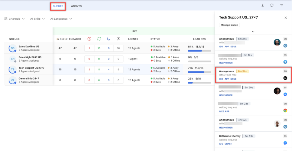 Monitor Queues, Agents, Interactions, and Service Levels – SmartAssist