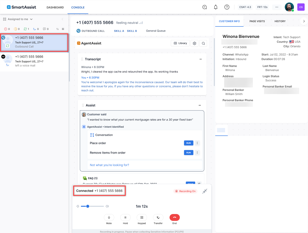 Interacting with Customers – SmartAssist