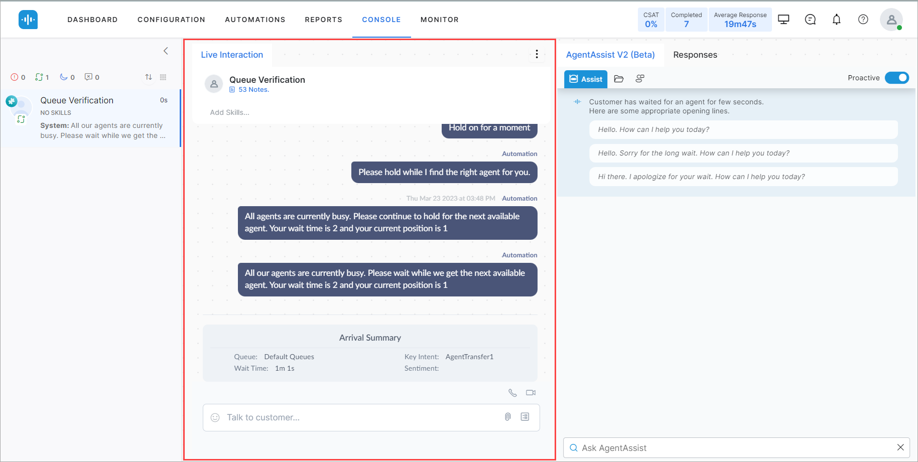 Incoming Interactions – SmartAssist