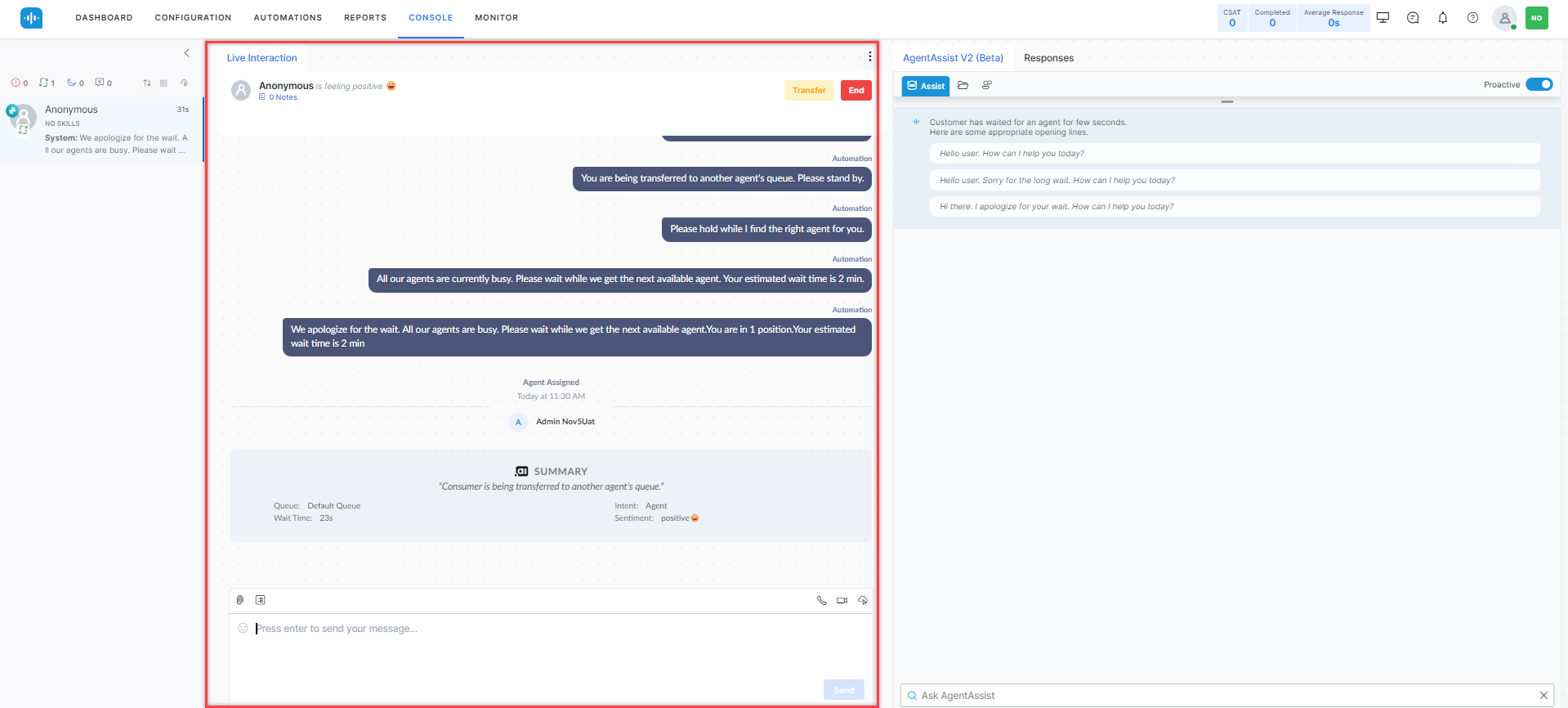 Incoming Interactions – SmartAssist