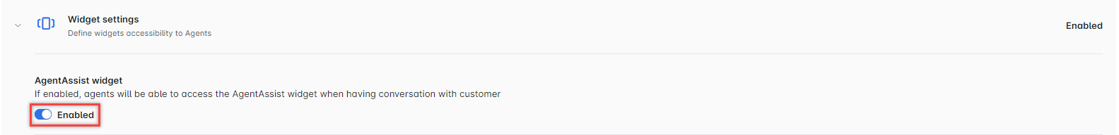 AgentAssist Settings – SmartAssist