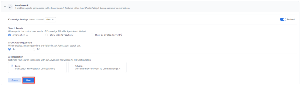 AgentAssist Settings – SmartAssist