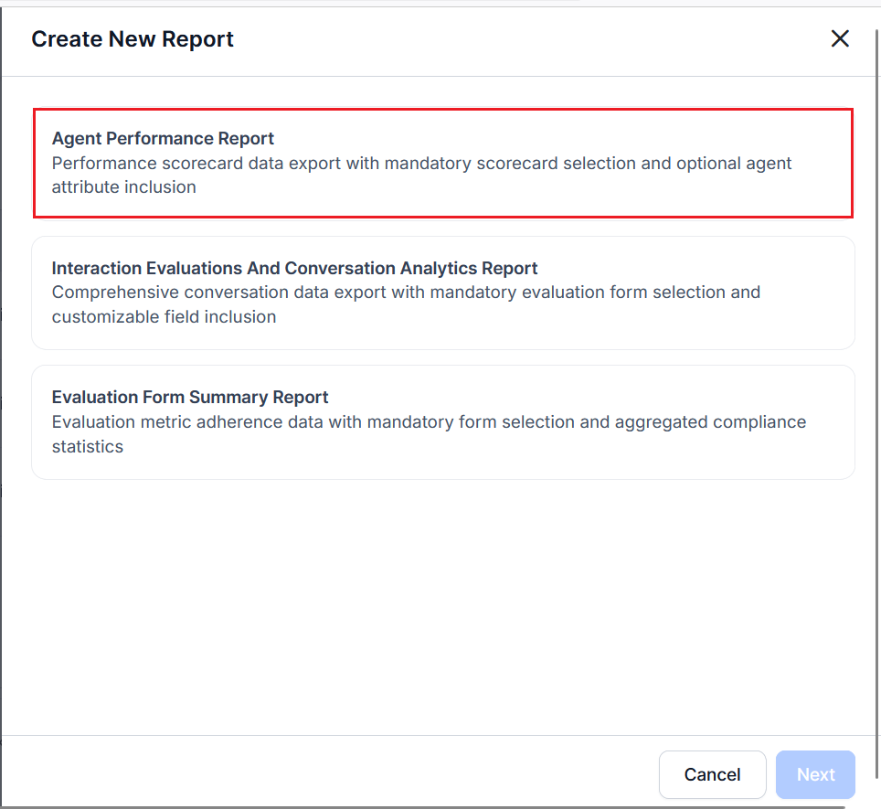 Agent performance report - Kore ai Docs