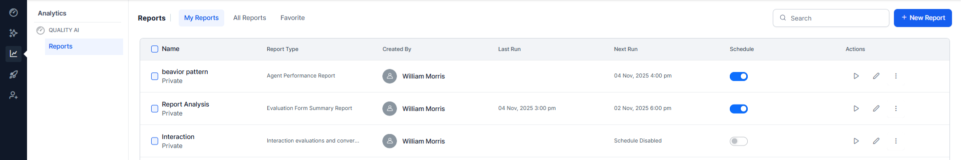 Agent performance report - Kore ai Docs
