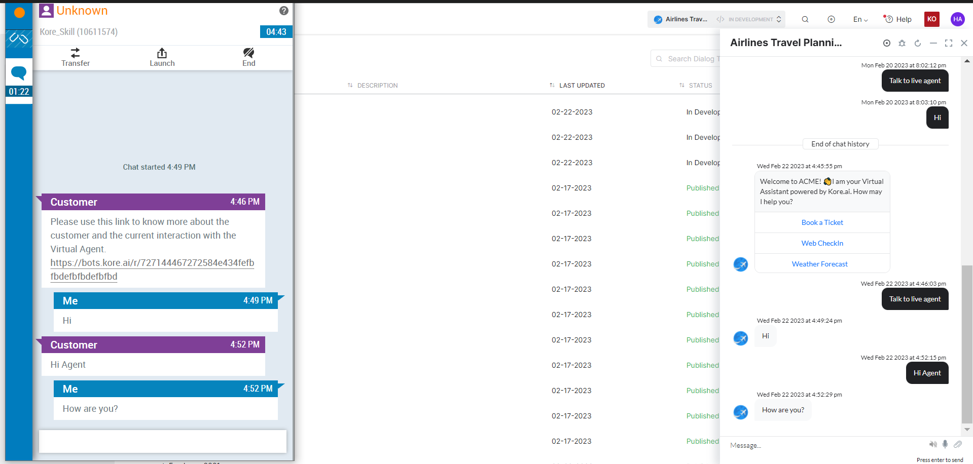 Configuring the NiceInContact (User Hub) Agent - Kore ai Docs